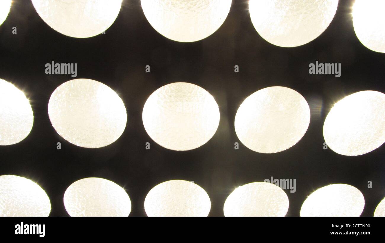 circle or round shaped object, pattern and texture in lighting Stock ...