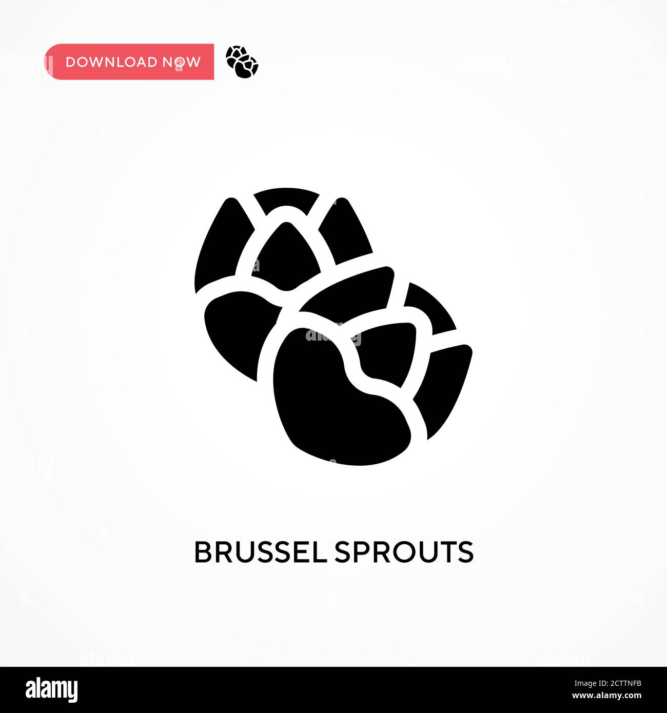 Brussel sprouts vector icon. . Modern, simple flat vector illustration for web site or mobile ...