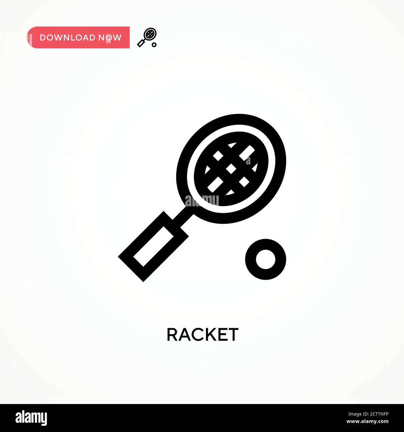 Racket vector icon. . Modern, simple flat vector illustration for web ...