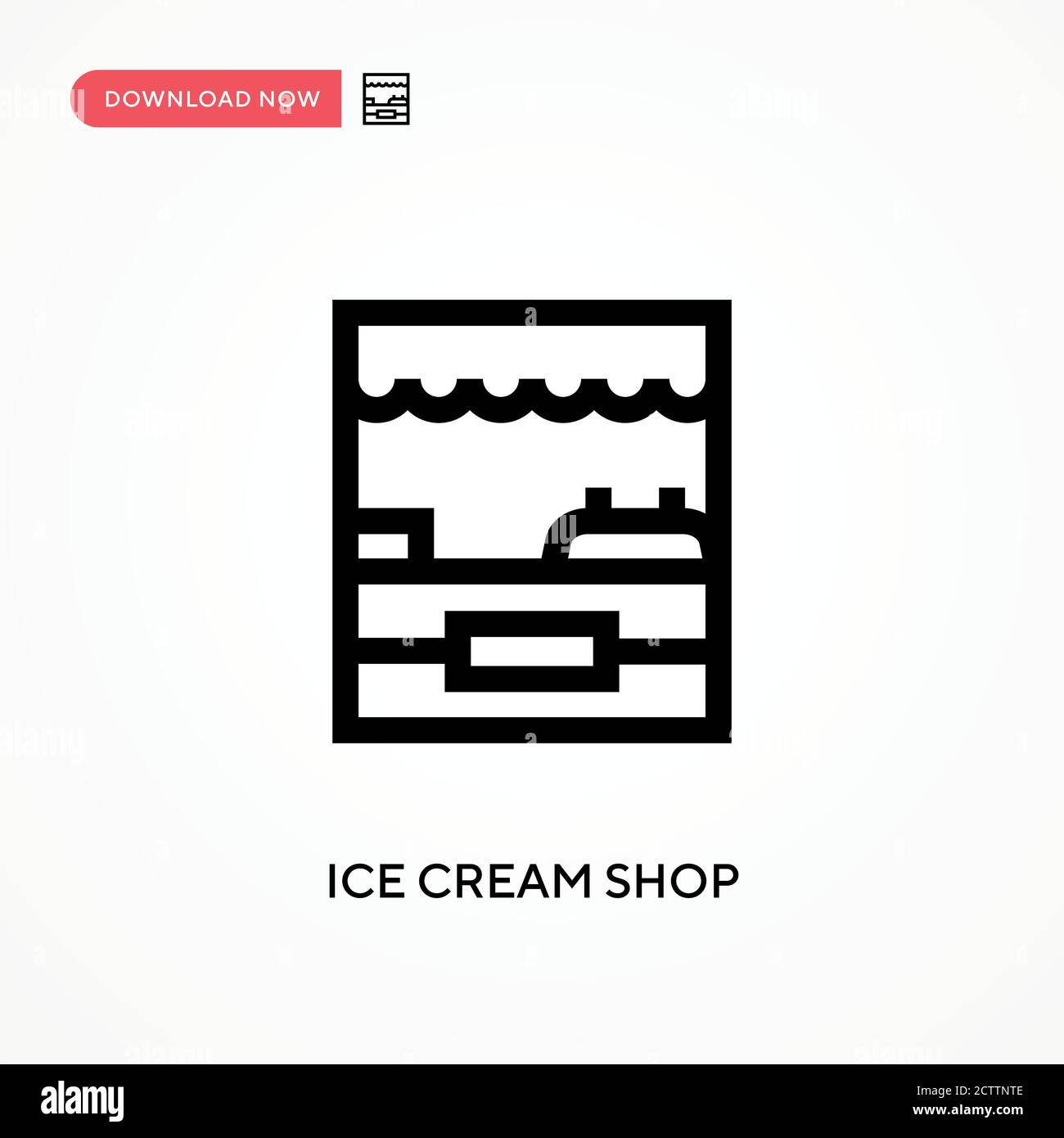 Ice cream shop vector icon. . Modern, simple flat vector illustration ...
