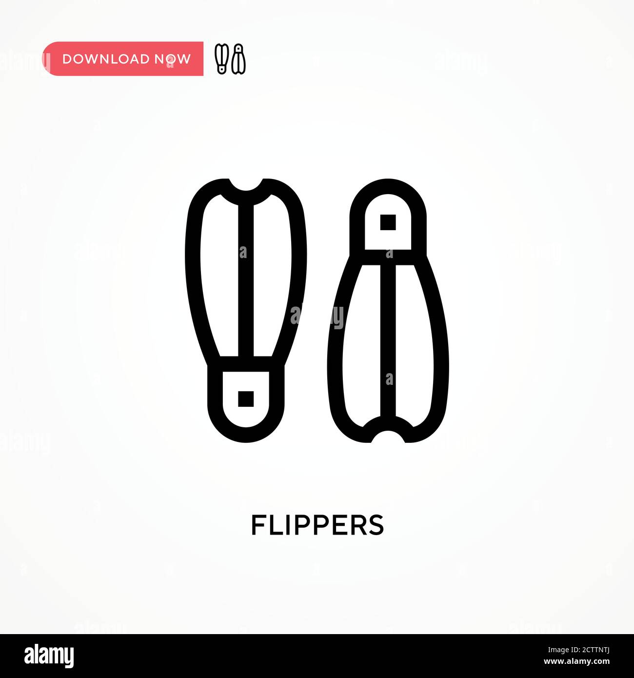 Flippers vector icon. . Modern, simple flat vector illustration for web ...