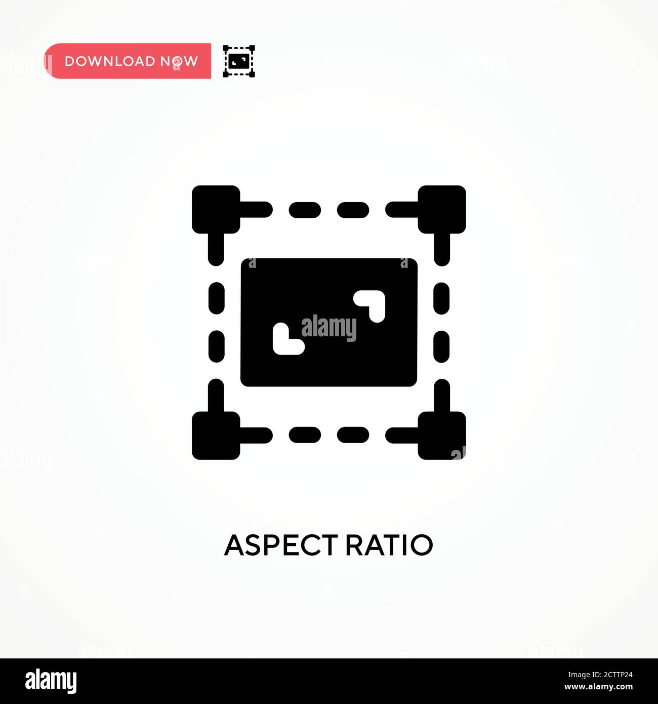Aspect ratio vector icon. . Modern, simple flat vector illustration for ...