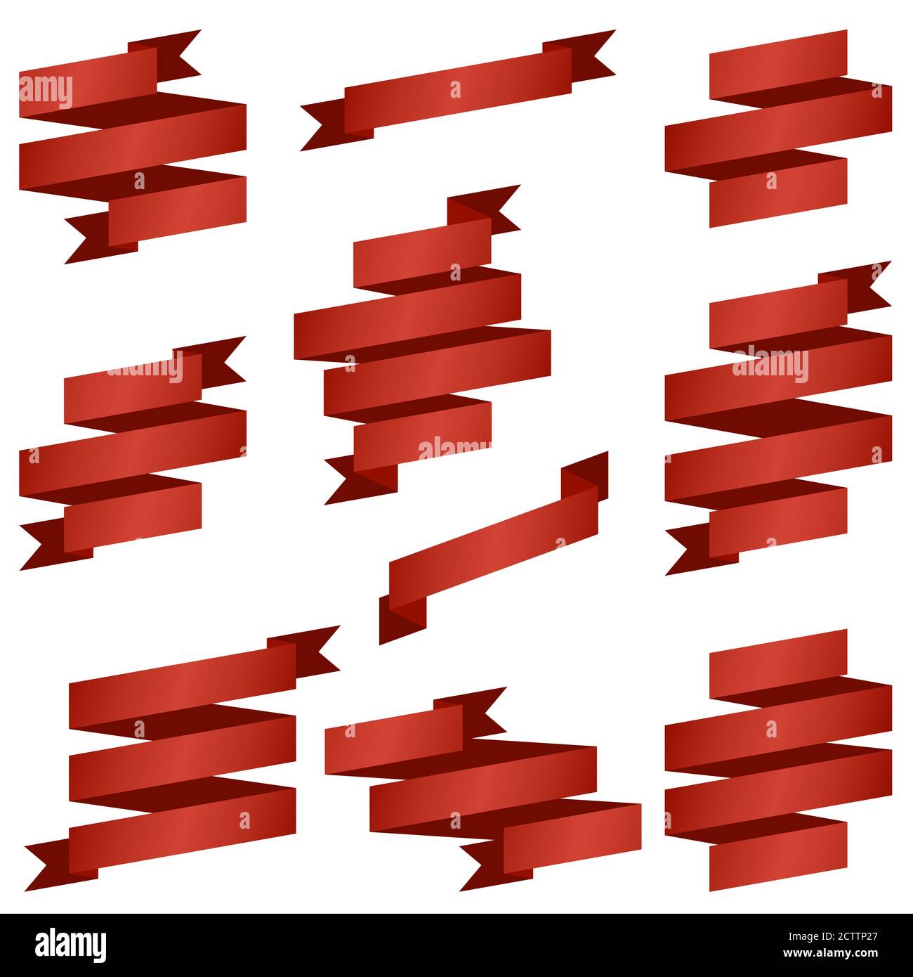 big collection of red retro banners vector file Stock Vector Image ...