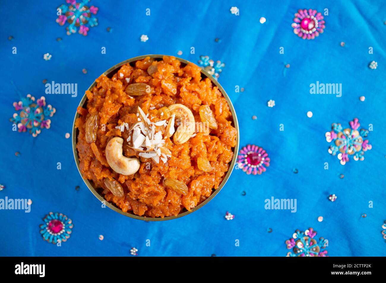 Indian Sweet carrot Halwa or Halva dessert festival sweet served in ...