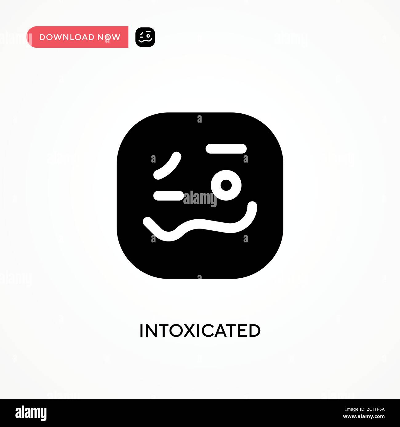 Intoxicated vector icon. . Modern, simple flat vector illustration for ...