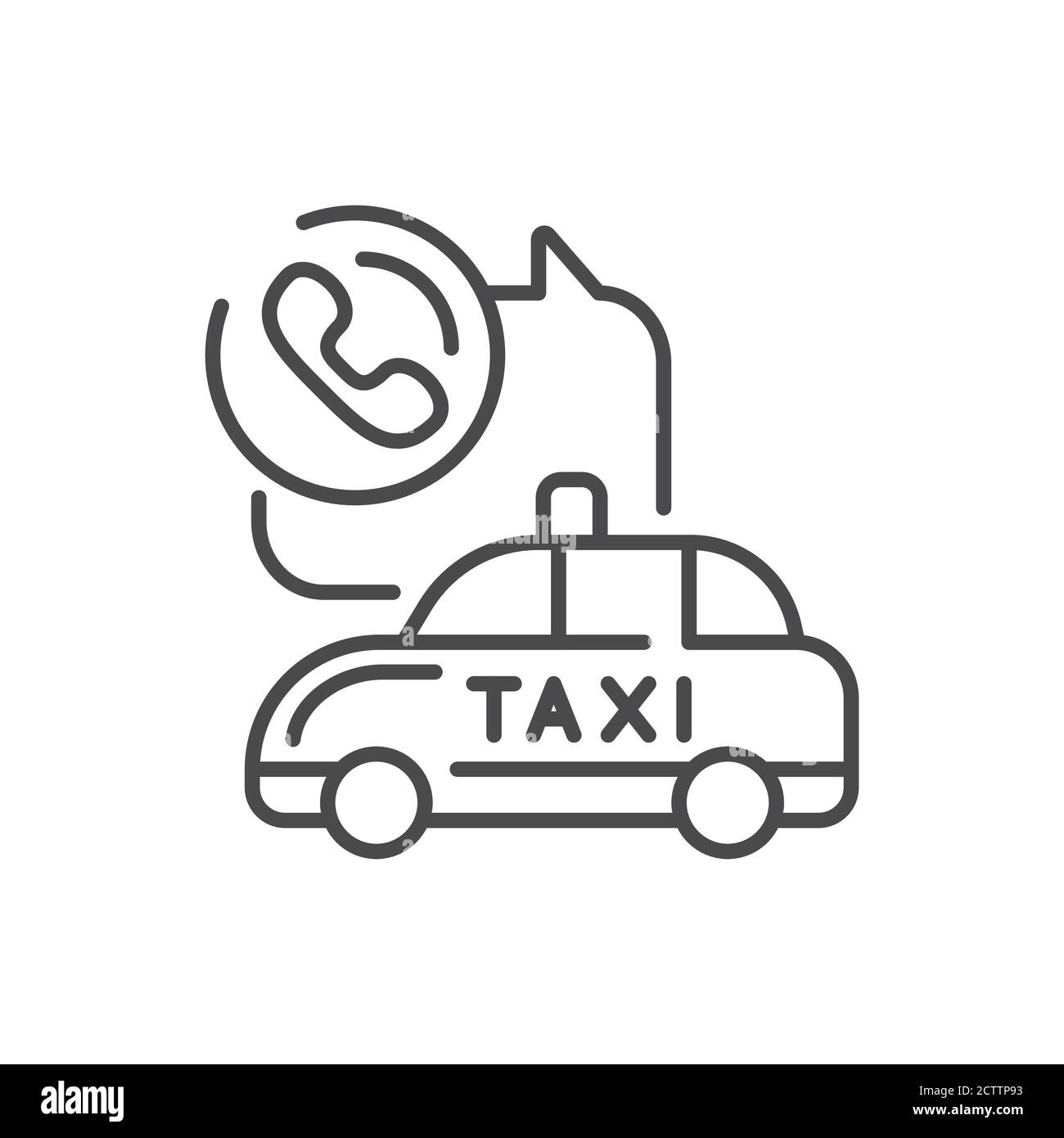 Call driver black line icon. Online mobile application order taxi ...