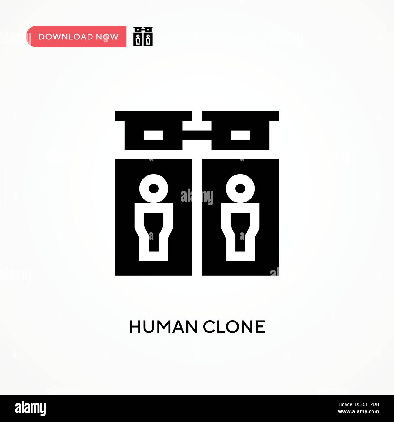 Human clone vector icon. . Modern, simple flat vector illustration for ...