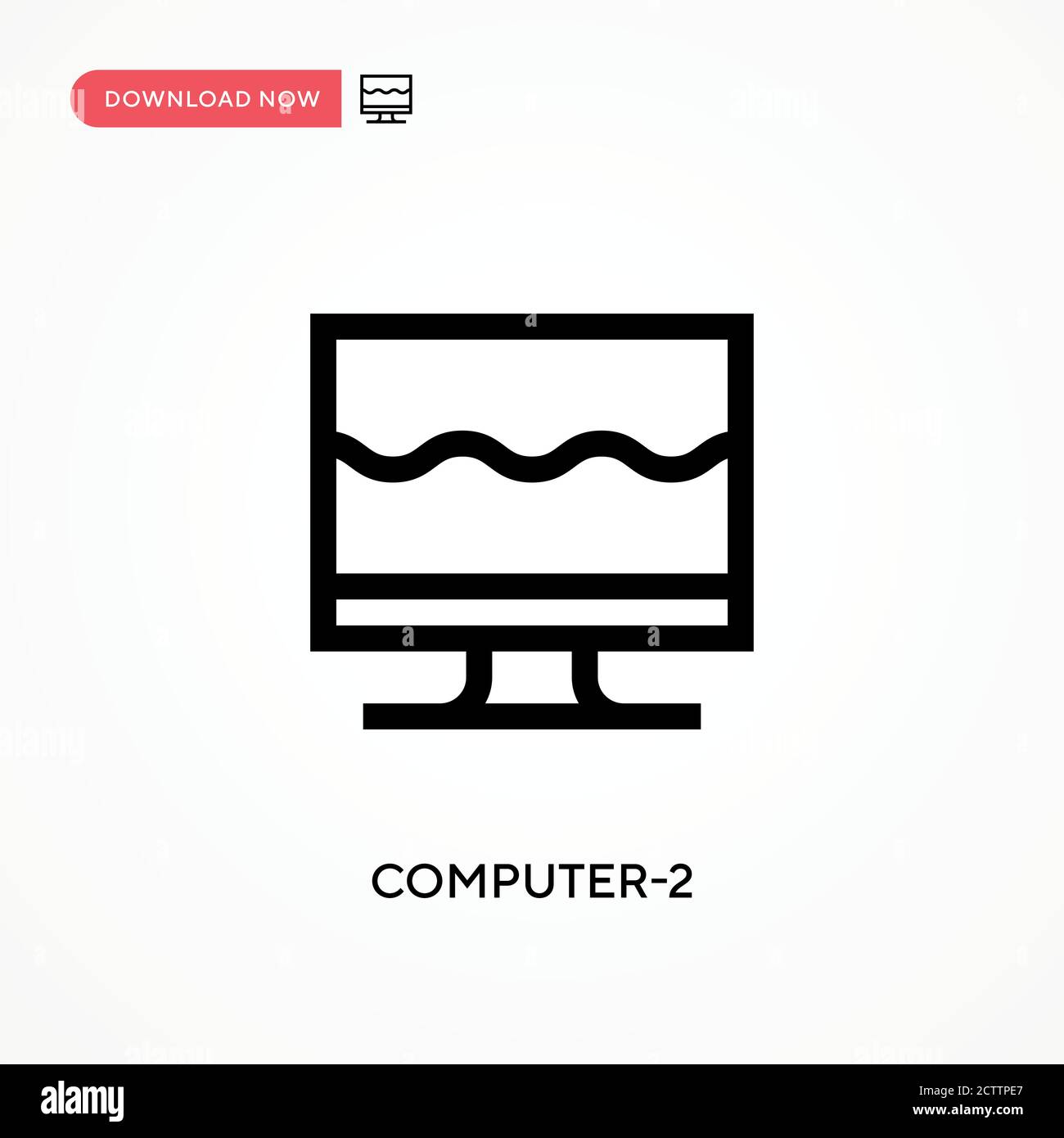 Computer-2 vector icon. . Modern, simple flat vector illustration for ...