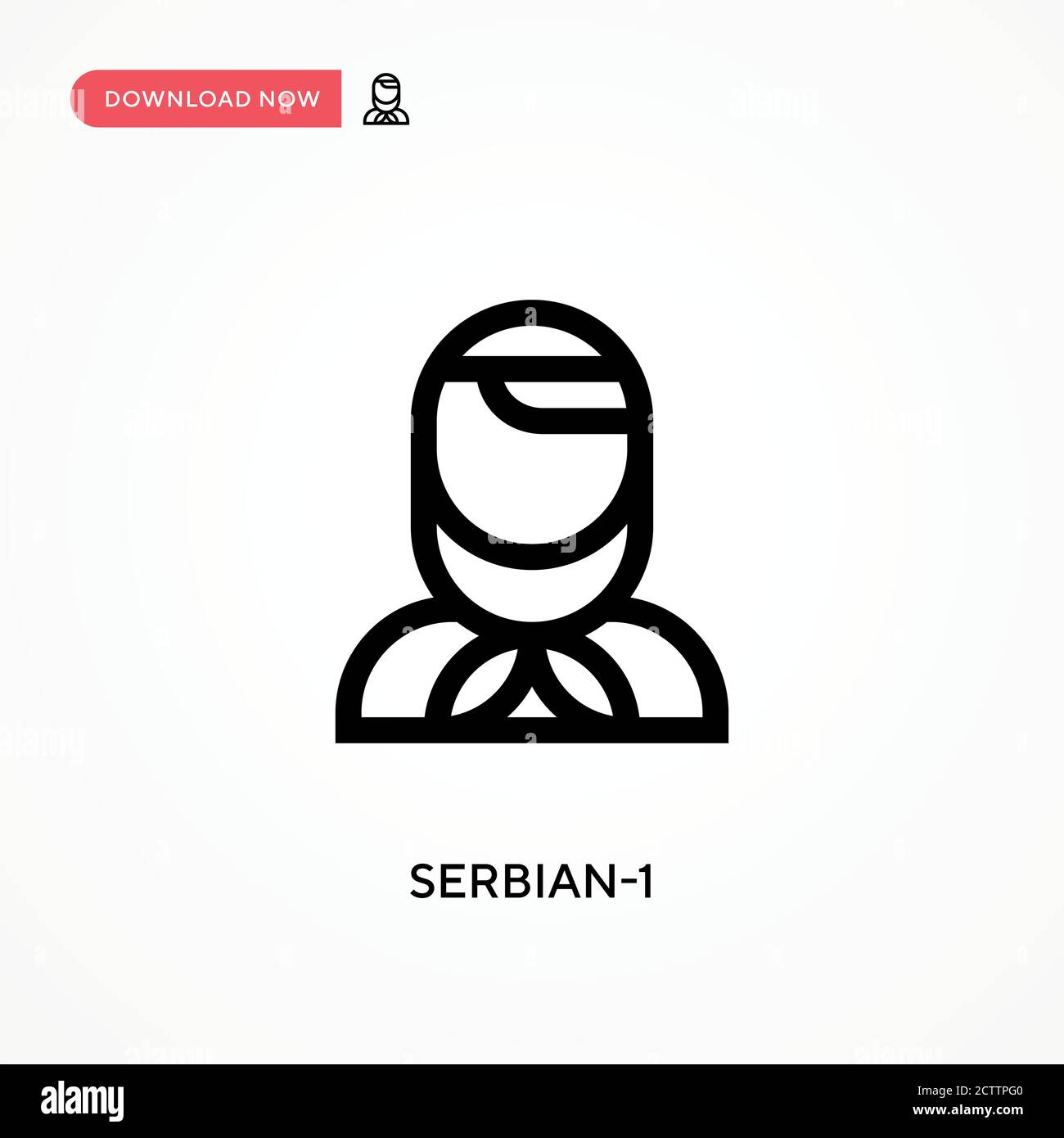 Serbian-1 vector icon. . Modern, simple flat vector illustration for ...