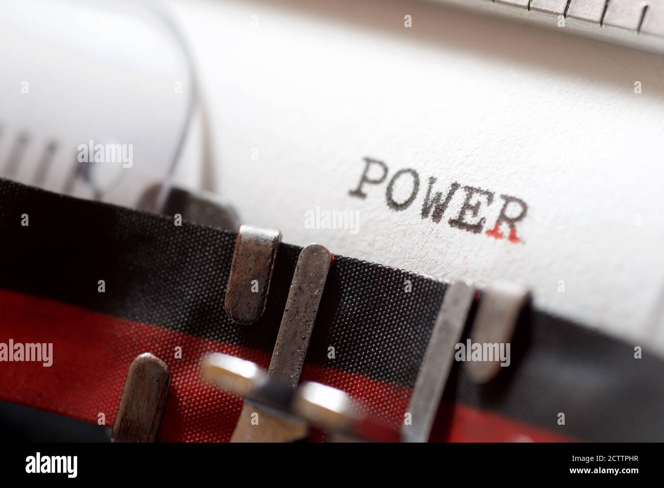 Power word written with a typewriter Stock Photo - Alamy