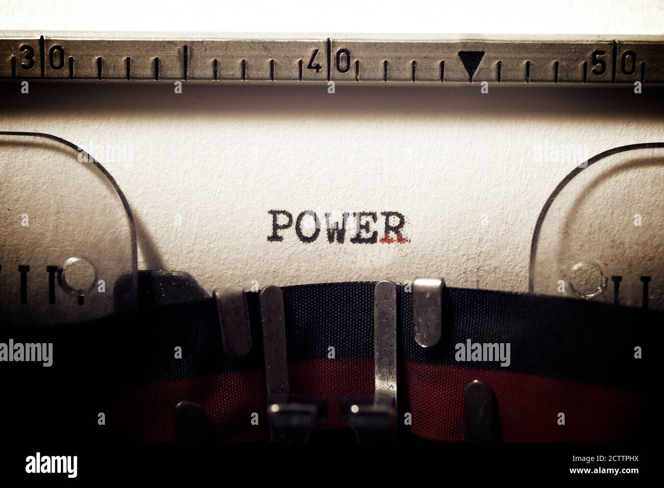 Power word written with a typewriter Stock Photo - Alamy