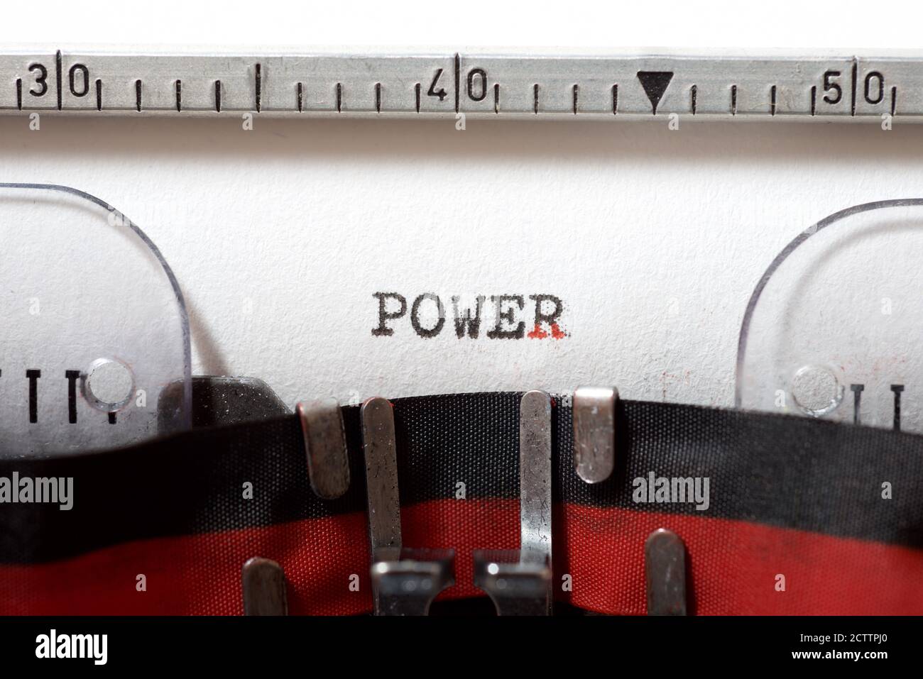 Power word written with a typewriter Stock Photo - Alamy