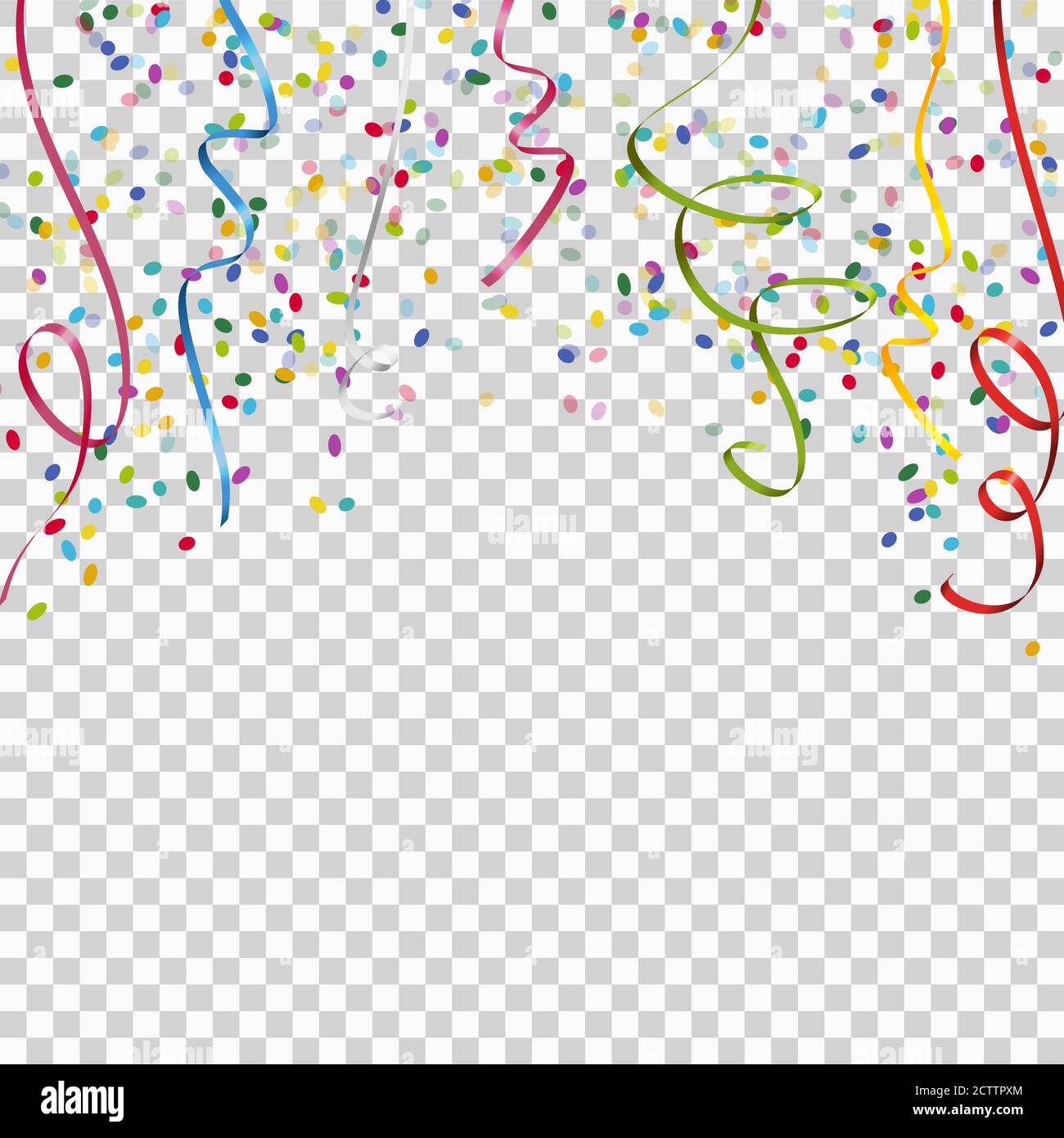colored streamers and confetti background for party or festival usage ...