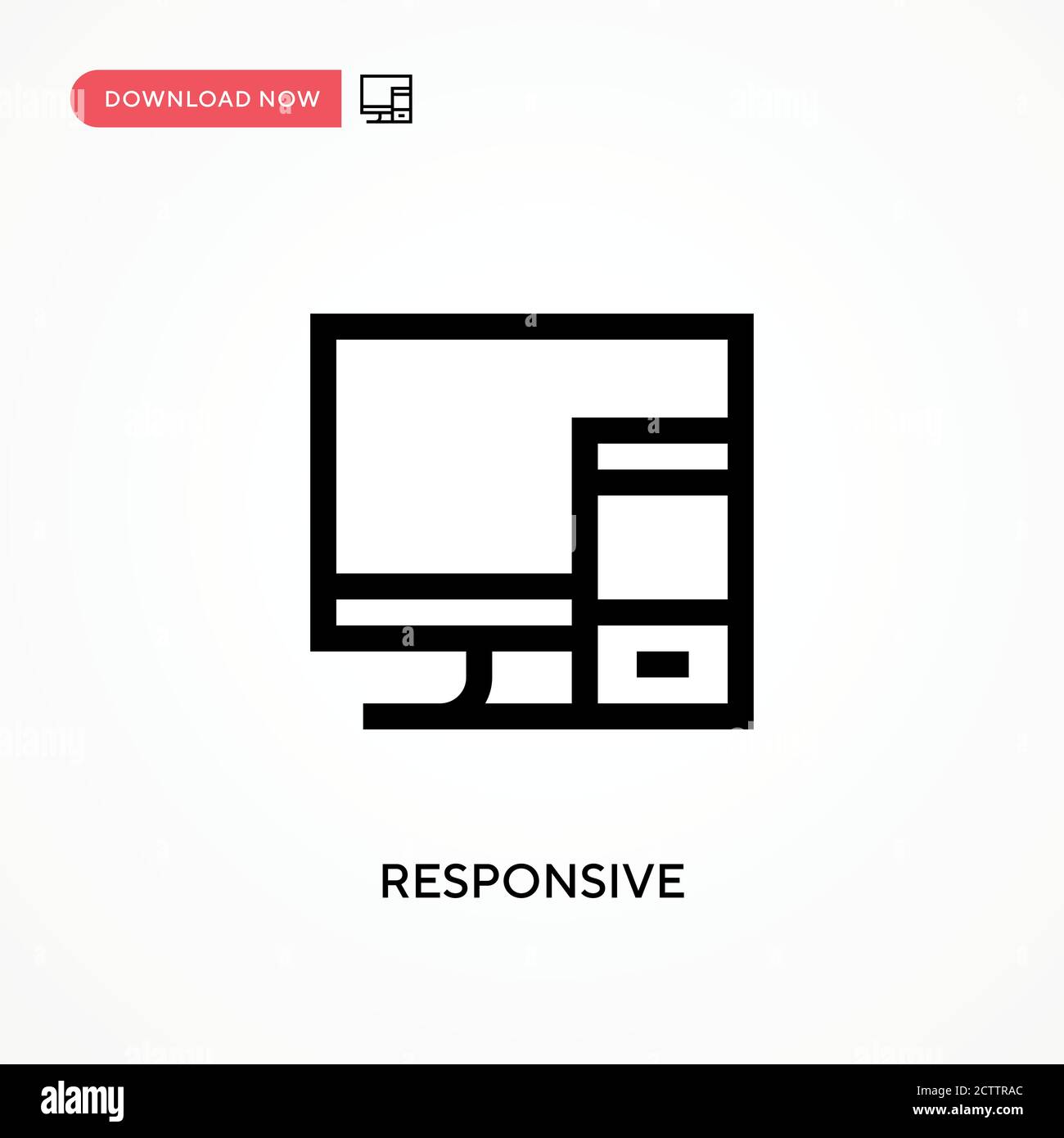 Responsive vector icon. . Modern, simple flat vector illustration for ...