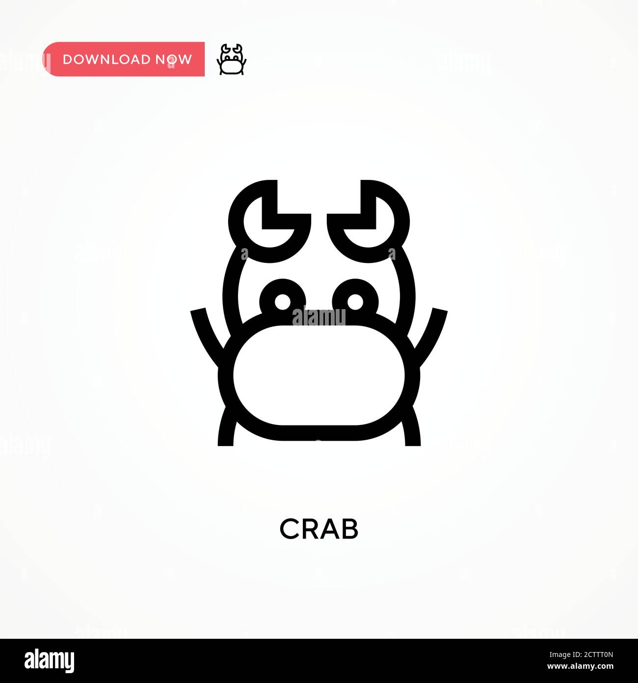 Crab vector icon. . Modern, simple flat vector illustration for web ...