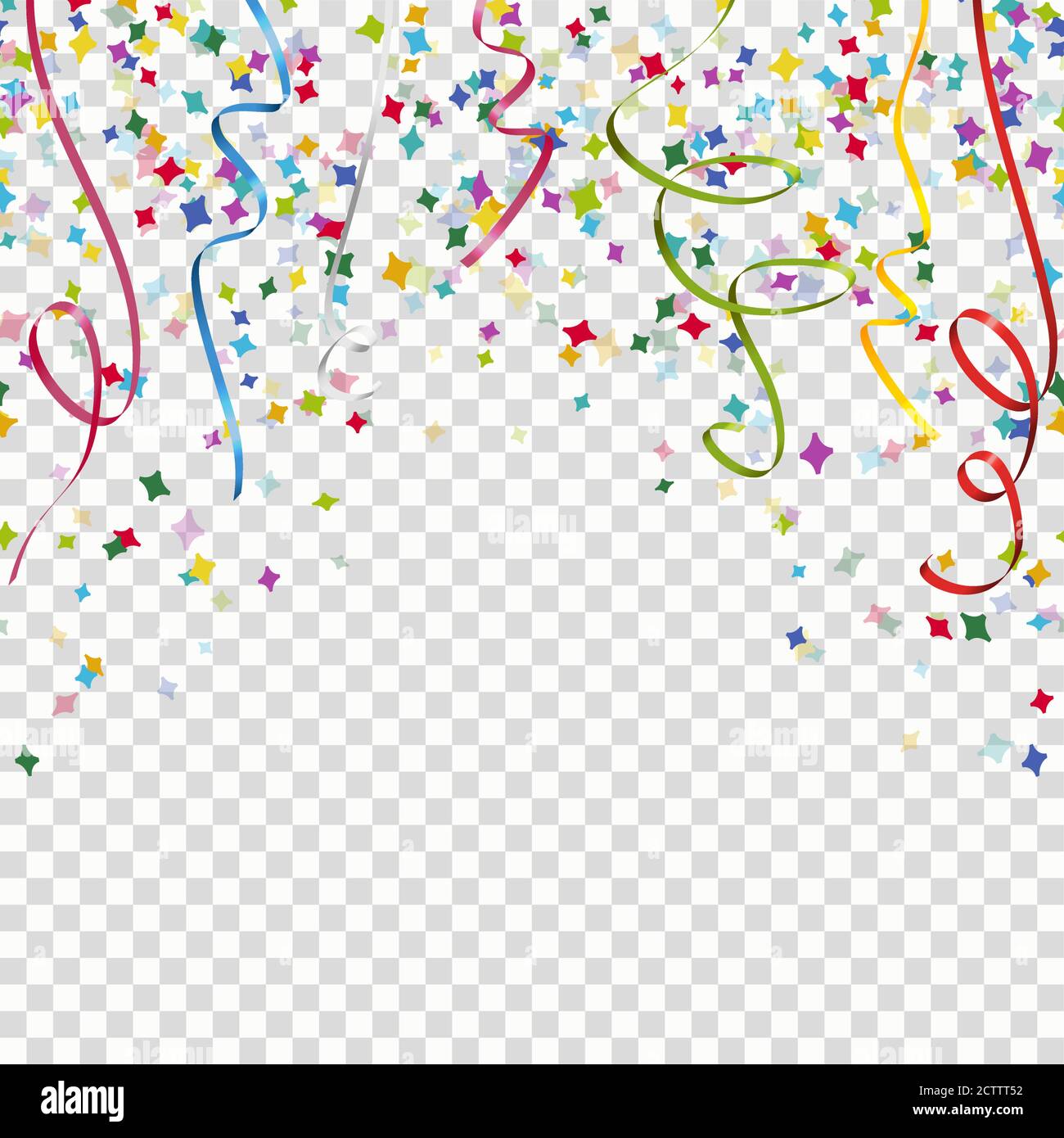 colored streamers and confetti background for party or festival usage ...