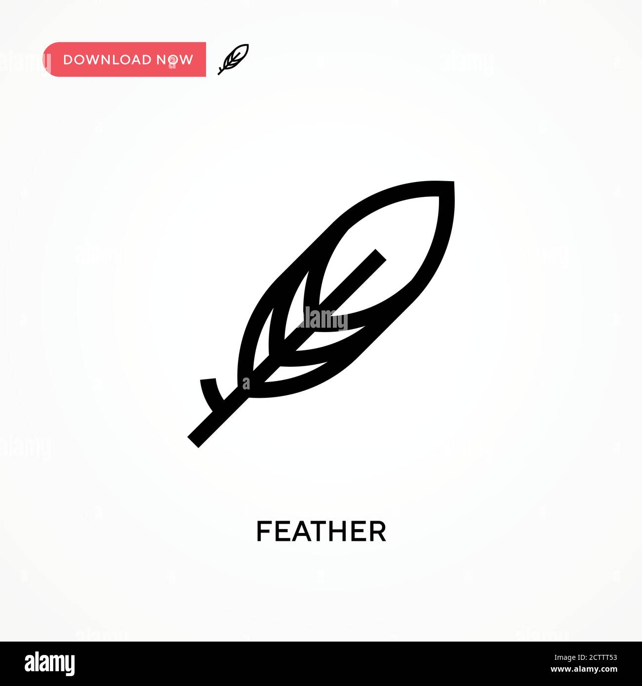 Feather vector icon. . Modern, simple flat vector illustration for web ...