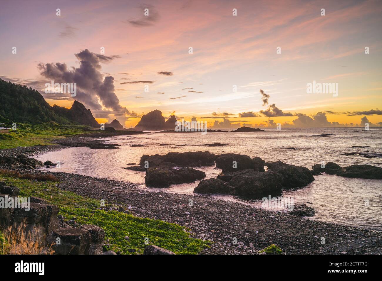 Sunrise at Dongqing Bay in Lanyu, Taitung, Taiwan Stock Photo - Alamy