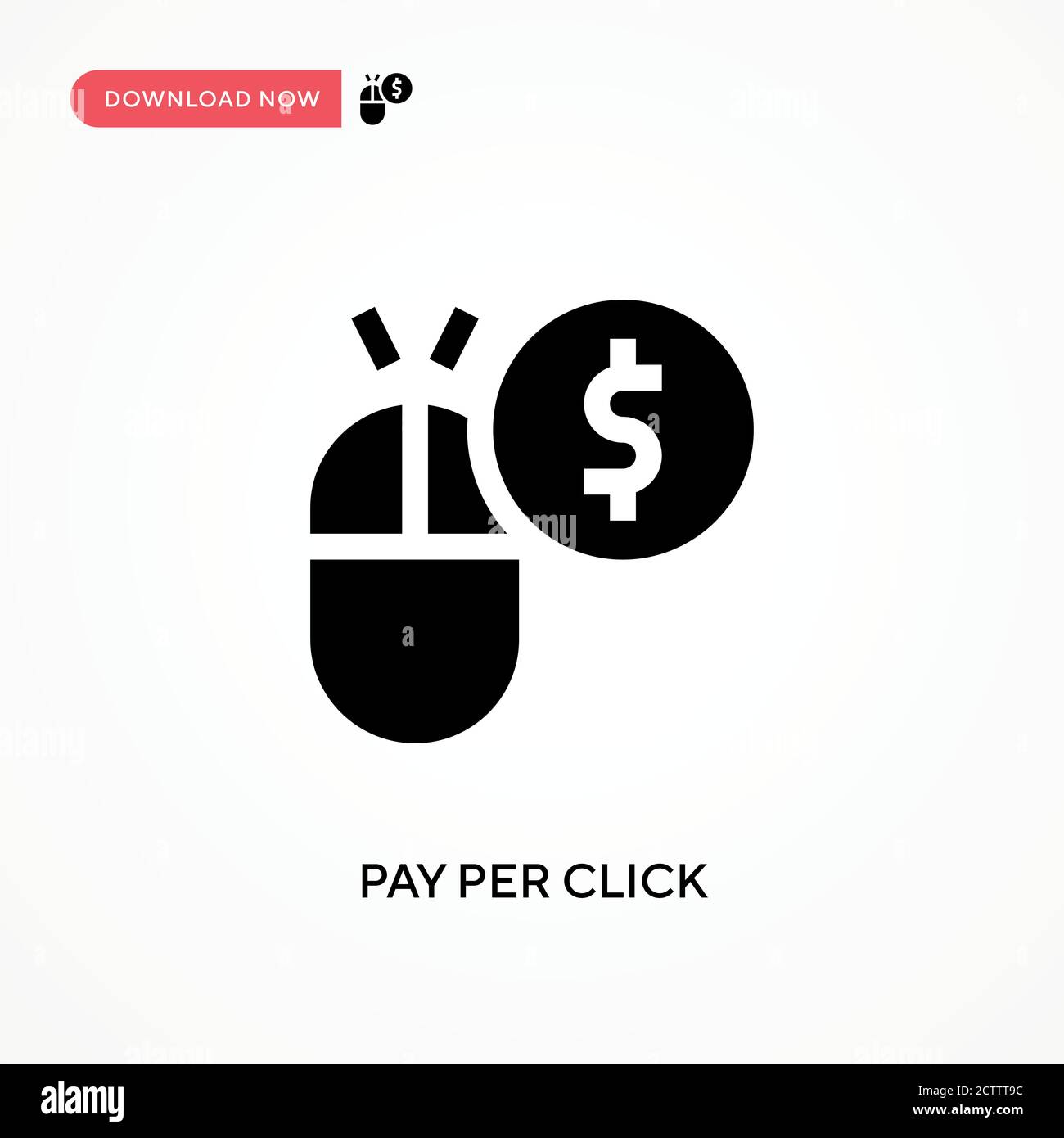 Pay per click vector icon. . Modern, simple flat vector illustration ...