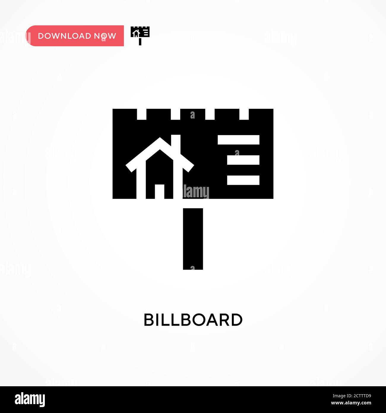 Billboard vector icon. . Modern, simple flat vector illustration for ...