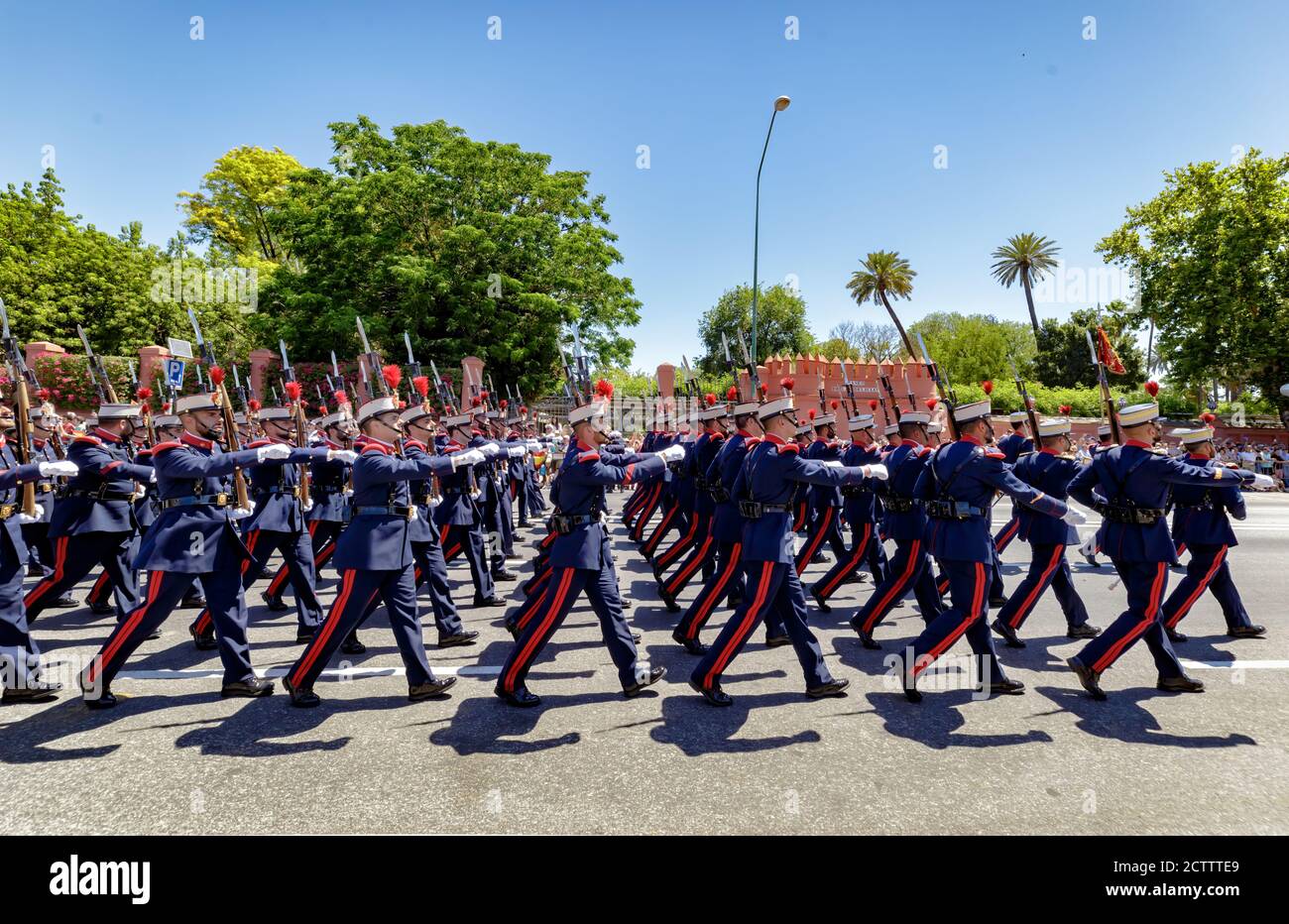 Seville, Spain - June 01, 2019: Parade of the different corps of the ...
