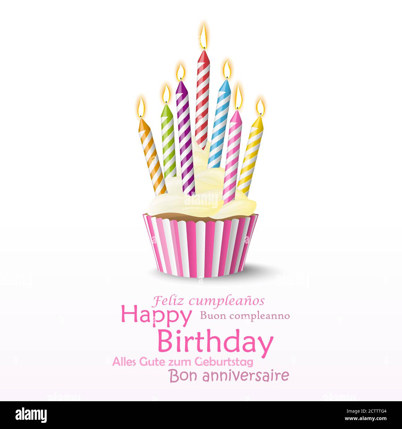 Cream colored cupcake Stock Vector Images - Alamy