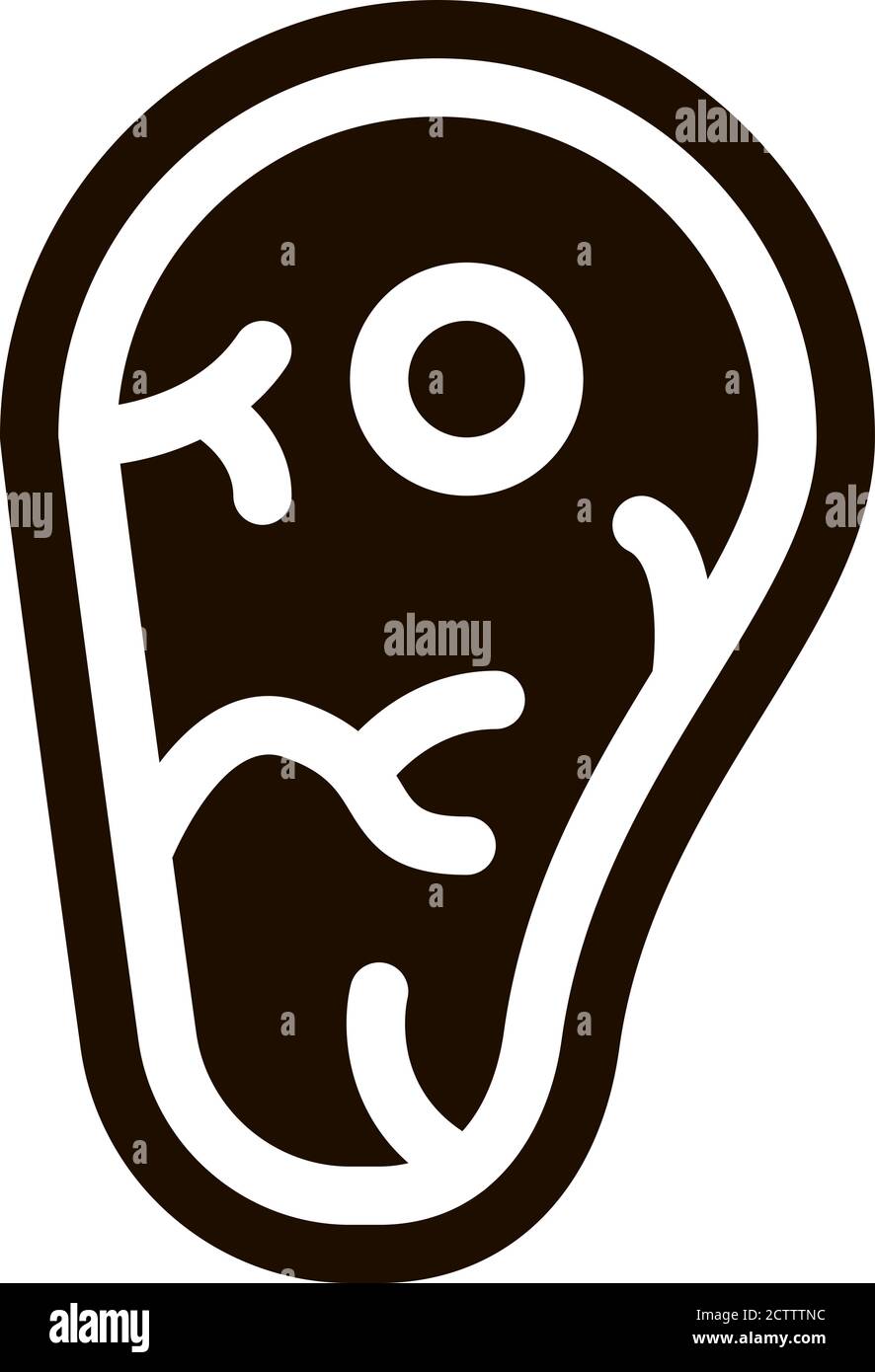 Healthy Food Piece Of Meat Vector Icon Stock Vector Image & Art - Alamy