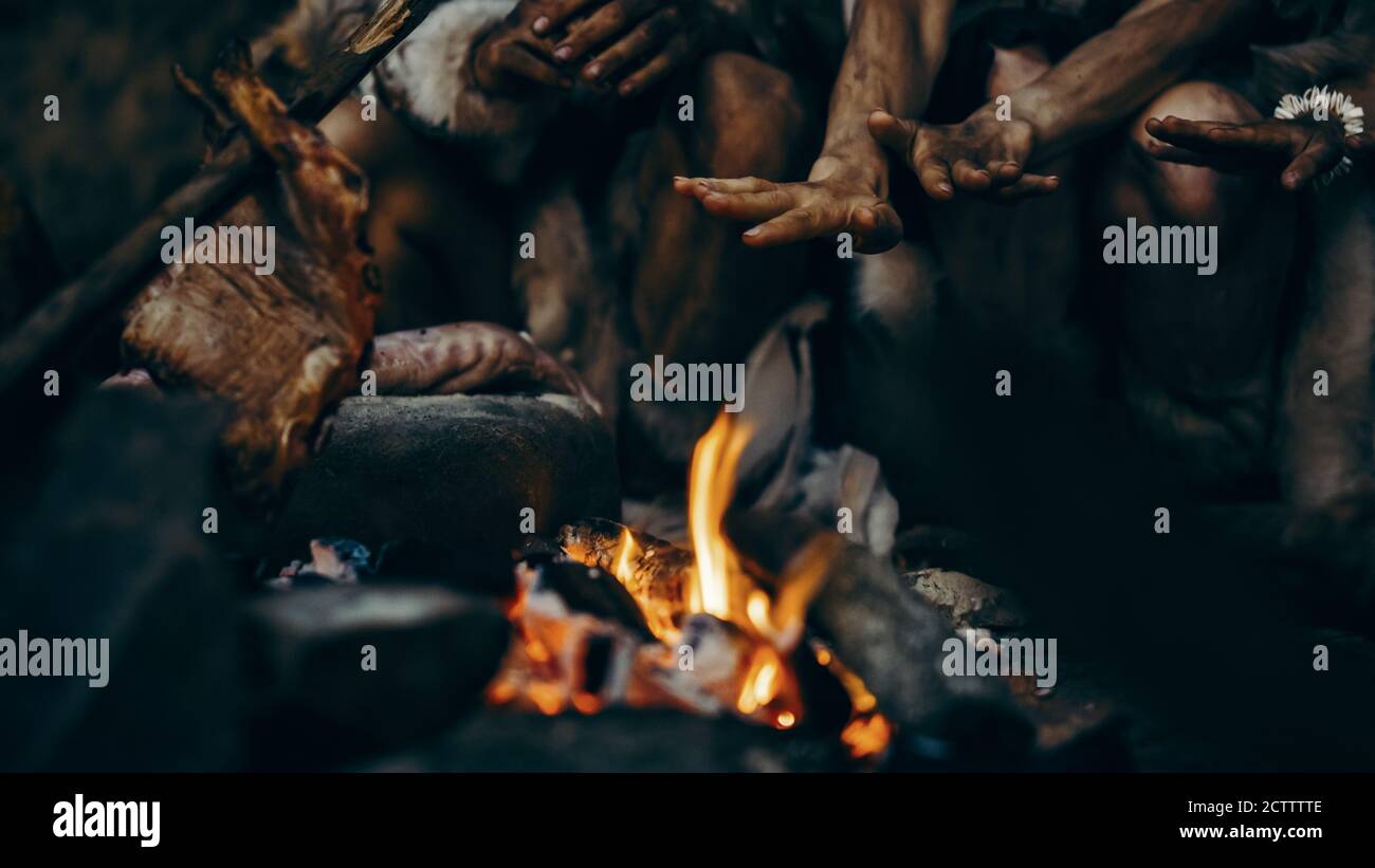 Prehistoric hunter fire hi-res stock photography and images - Alamy