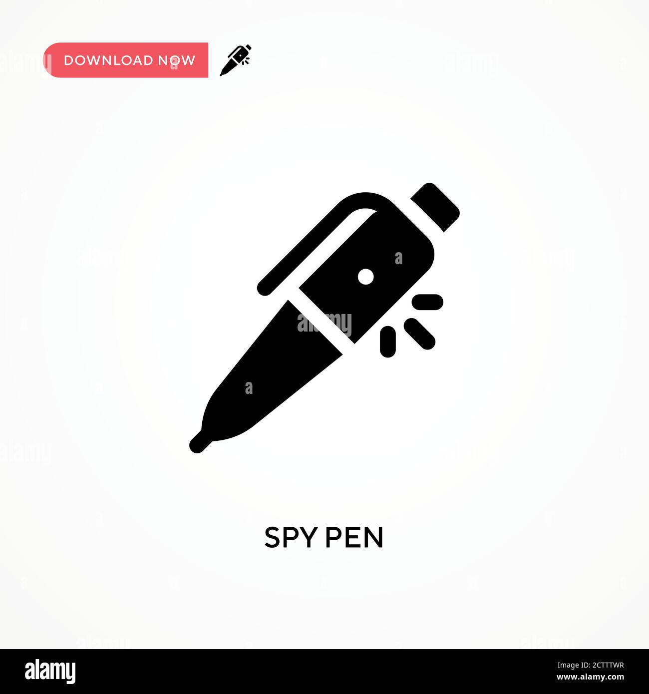 Spy pen vector icon. . Modern, simple flat vector illustration for web ...