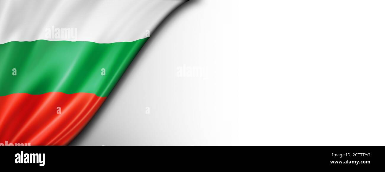 Bulgaria flag isolated on white. Horizontal panoramic banner Stock ...
