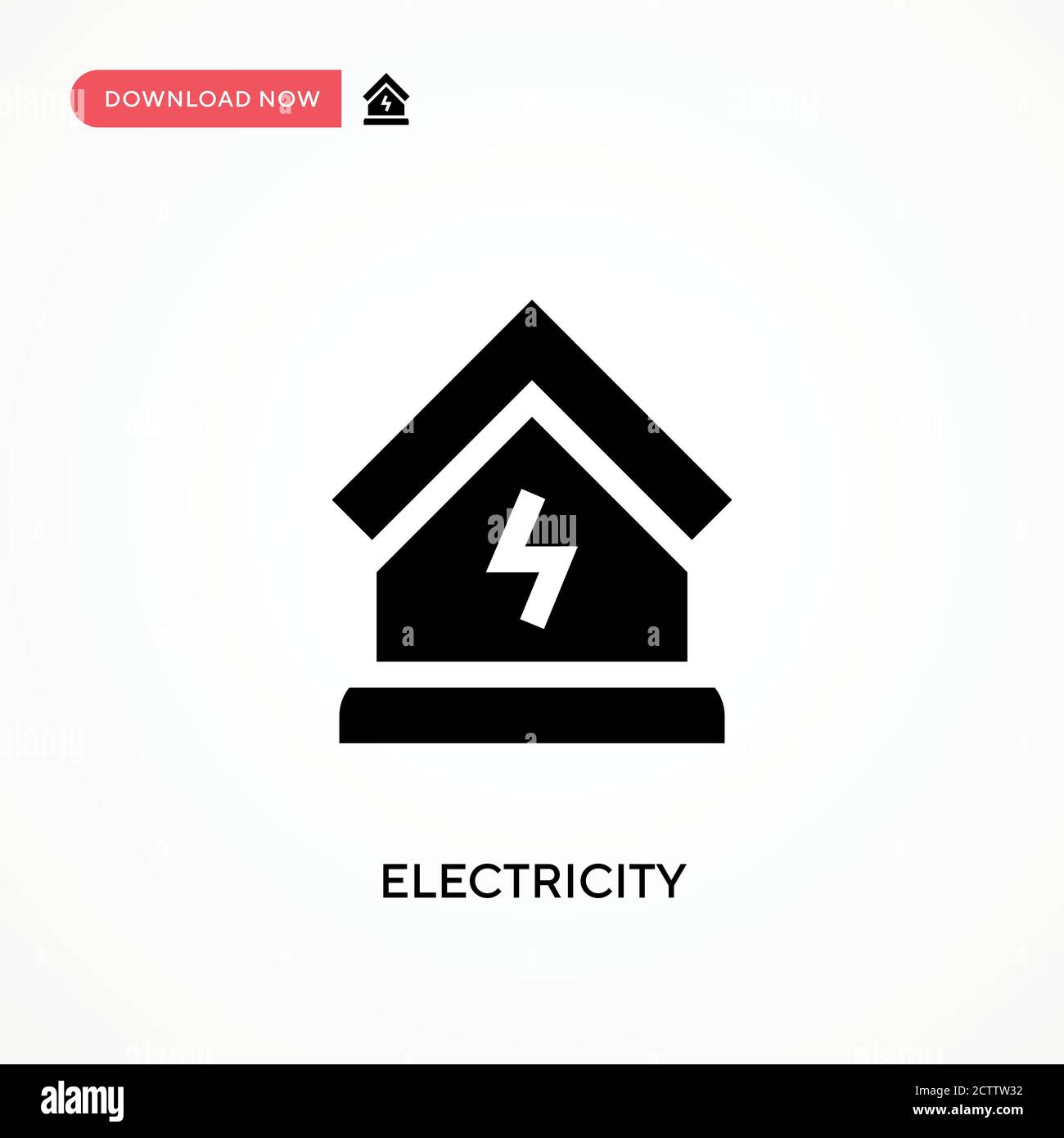 Electricity vector icon. . Modern, simple flat vector illustration for ...
