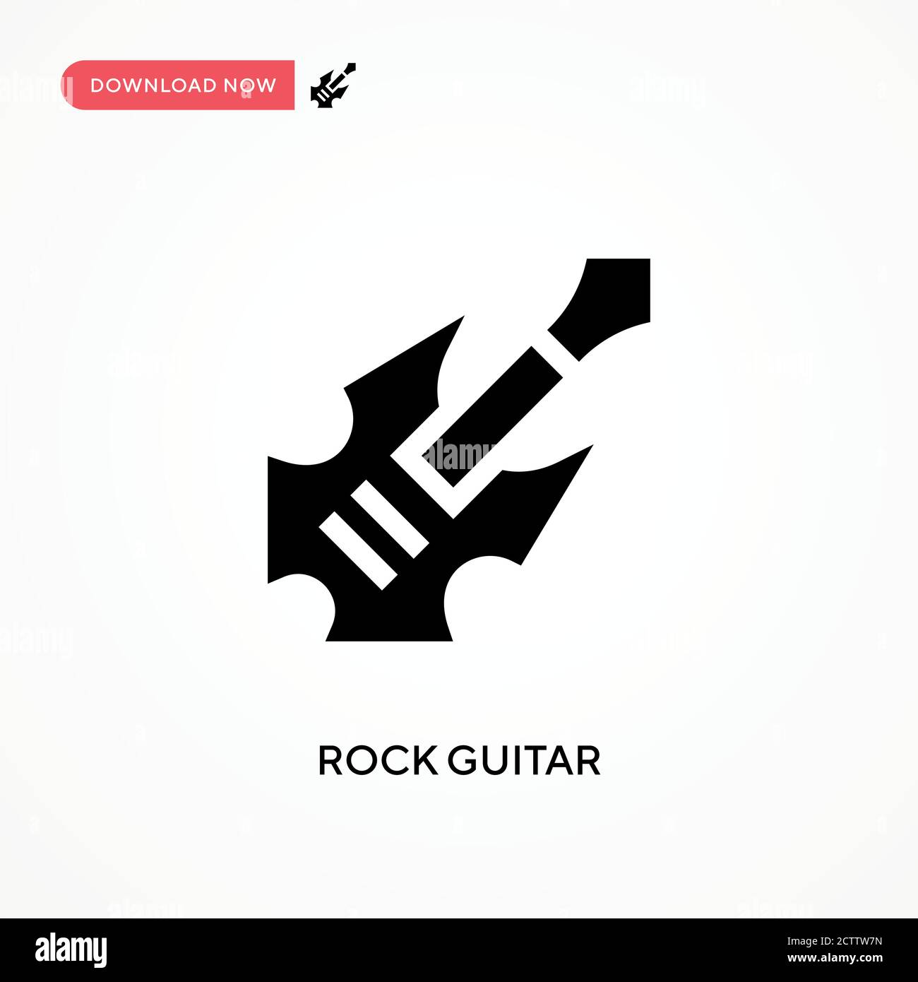 Rock guitar vector icon. . Modern, simple flat vector illustration for ...