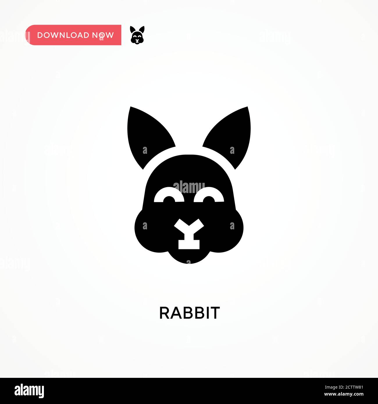 Rabbit vector icon. . Modern, simple flat vector illustration for web ...