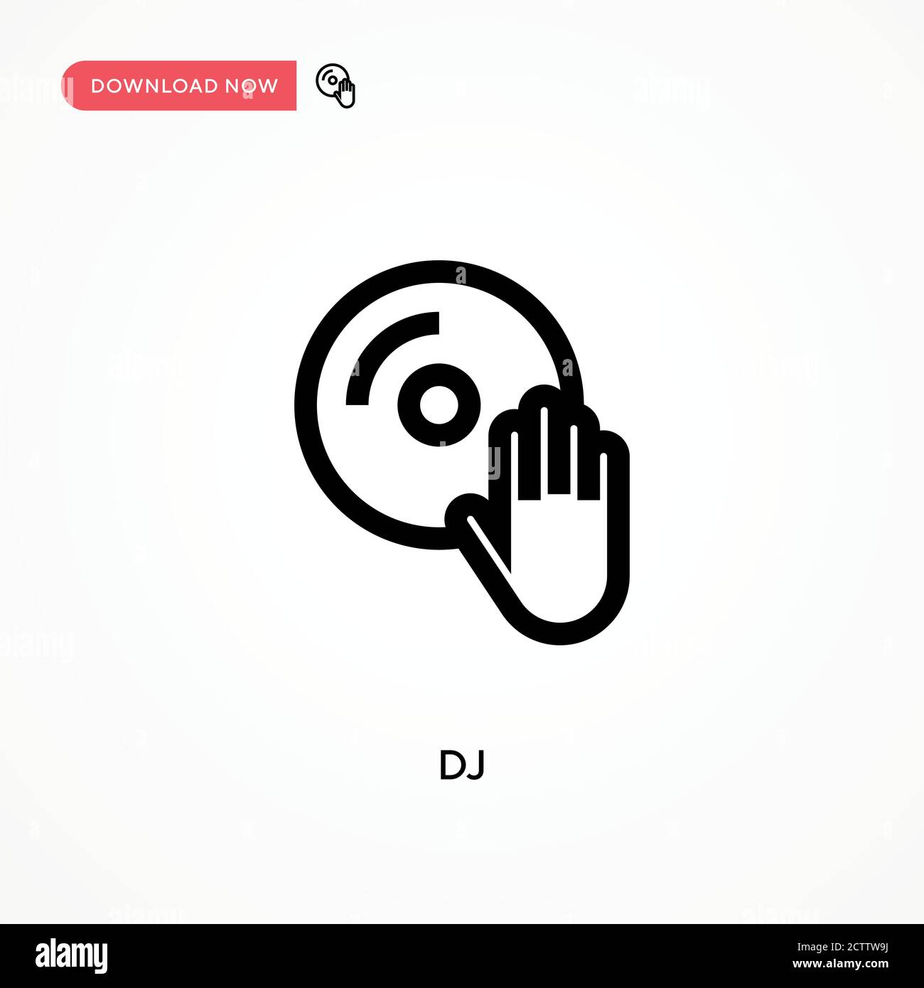 Dj vector icon. . Modern, simple flat vector illustration for web site ...