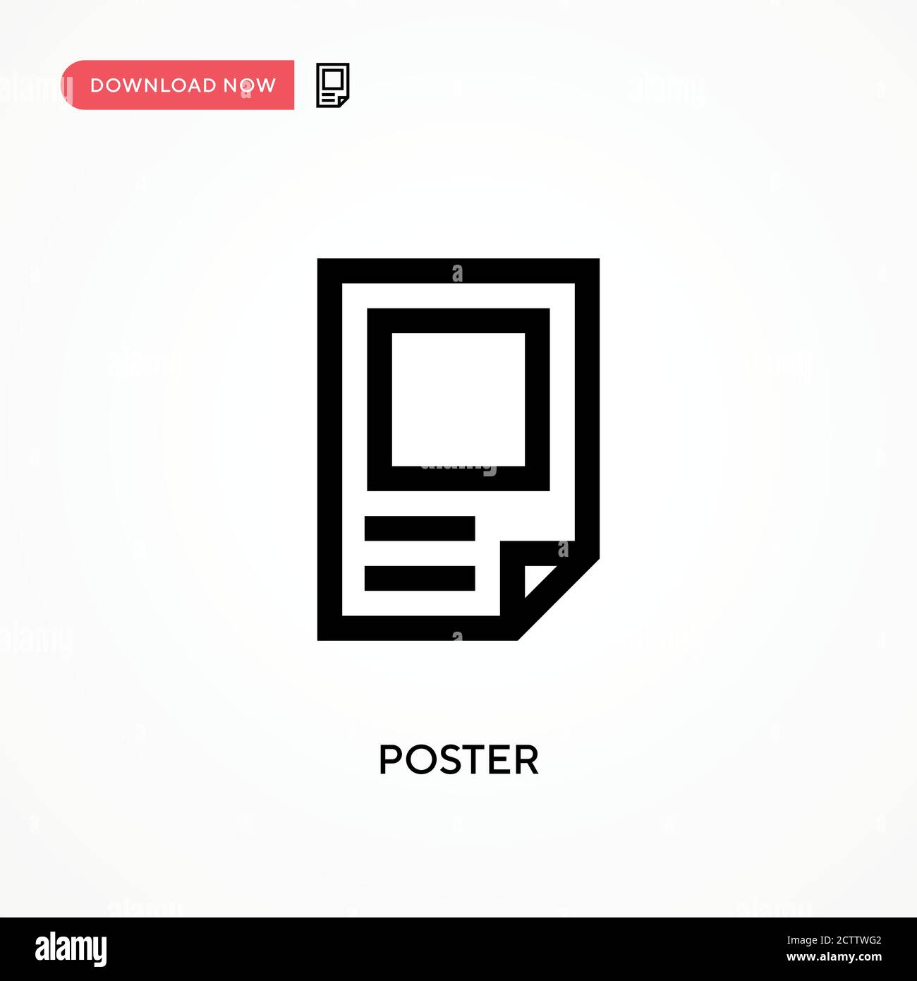 Poster vector icon. . Modern, simple flat vector illustration for web ...