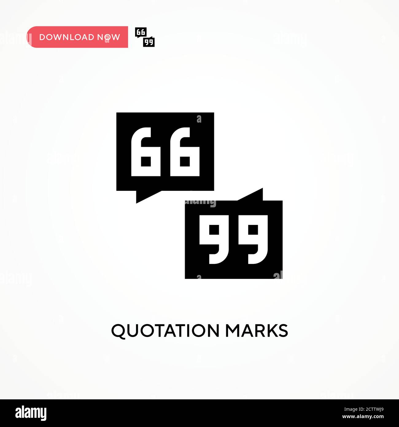Quotation marks vector icon. . Modern, simple flat vector illustration ...