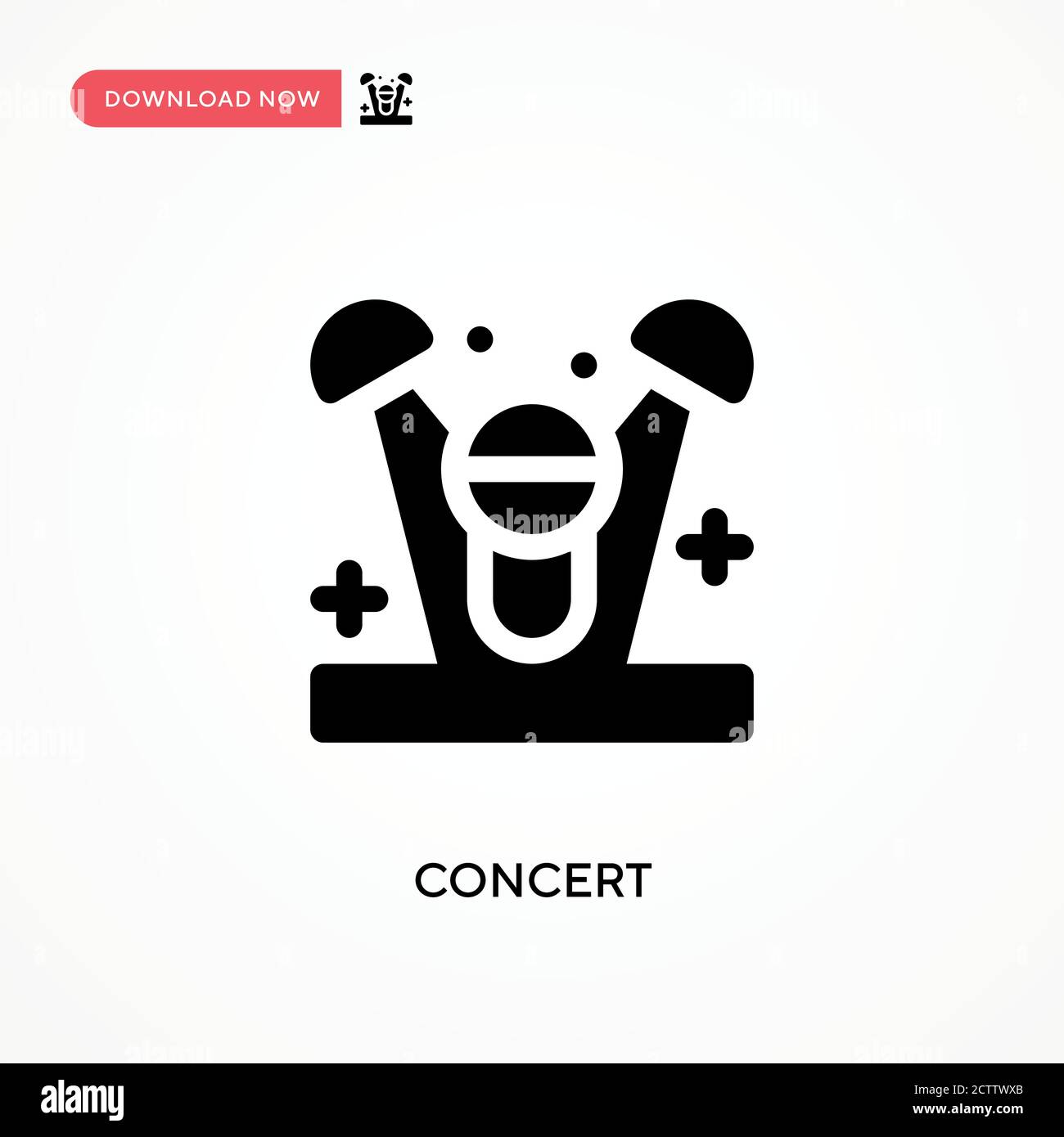 Concert vector icon. . Modern, simple flat vector illustration for web ...