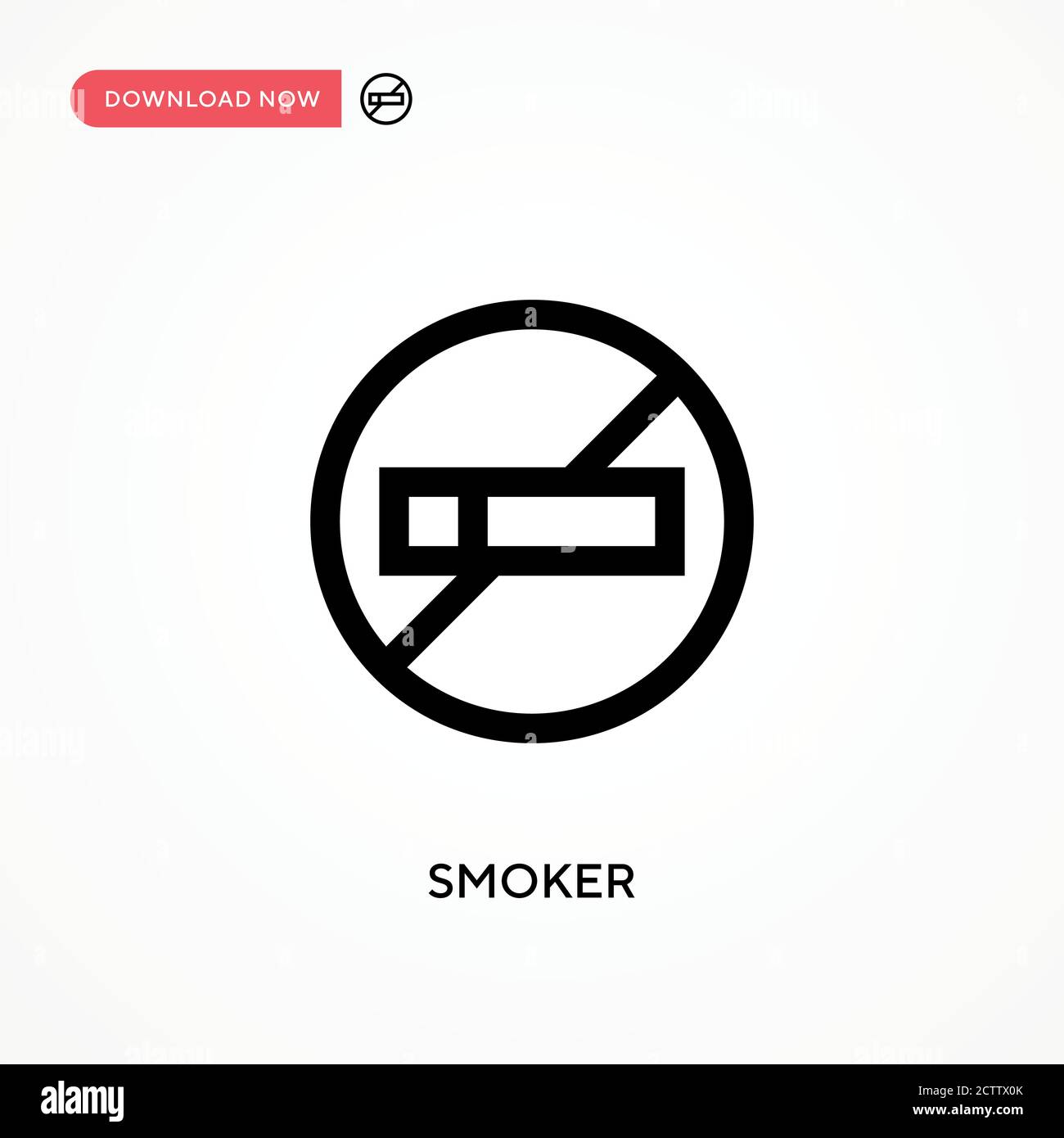 Smoker vector icon. . Modern, simple flat vector illustration for web ...
