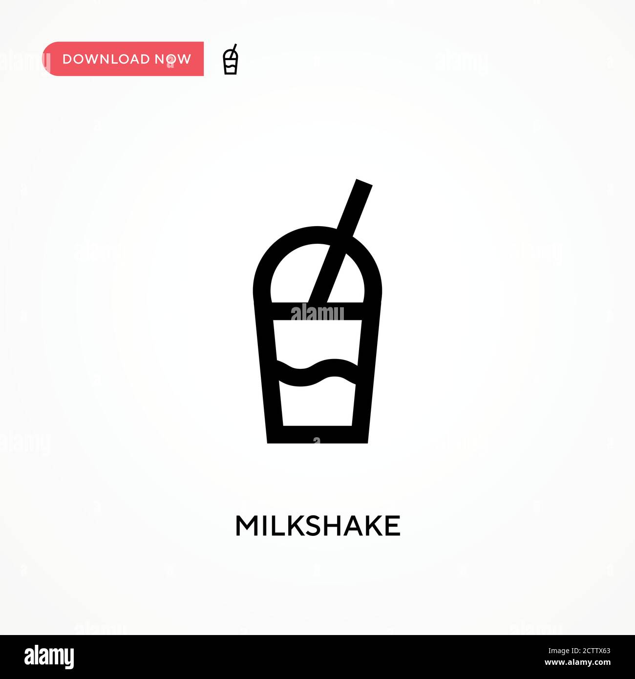 Milkshake vector icon. . Modern, simple flat vector illustration for ...
