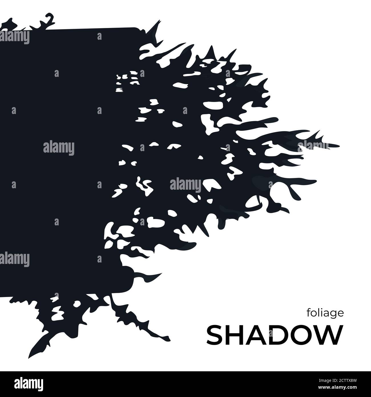 Black silhouette of bush. Shadow for overlay Stock Vector Image & Art ...