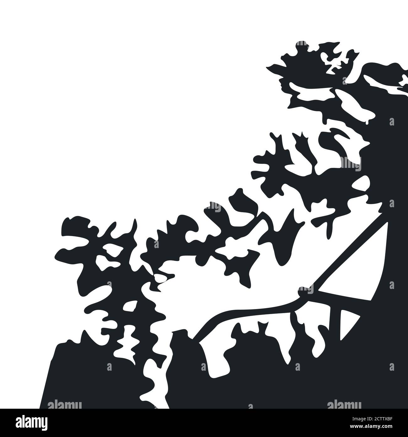 Black silhouette shadows from trees and branches Stock Vector Image ...