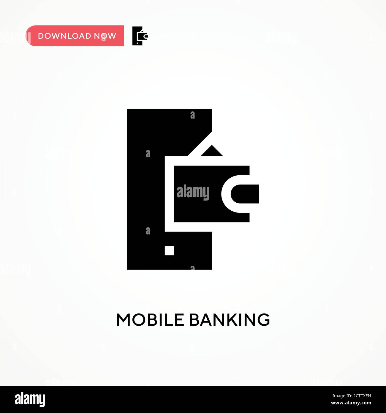 Mobile banking vector icon. . Modern, simple flat vector illustration ...