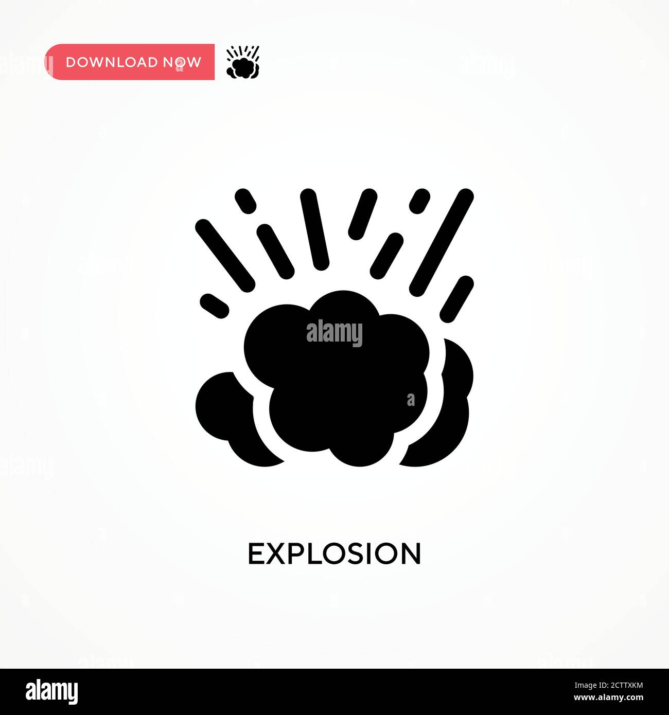 Explosion vector icon. . Modern, simple flat vector illustration for ...