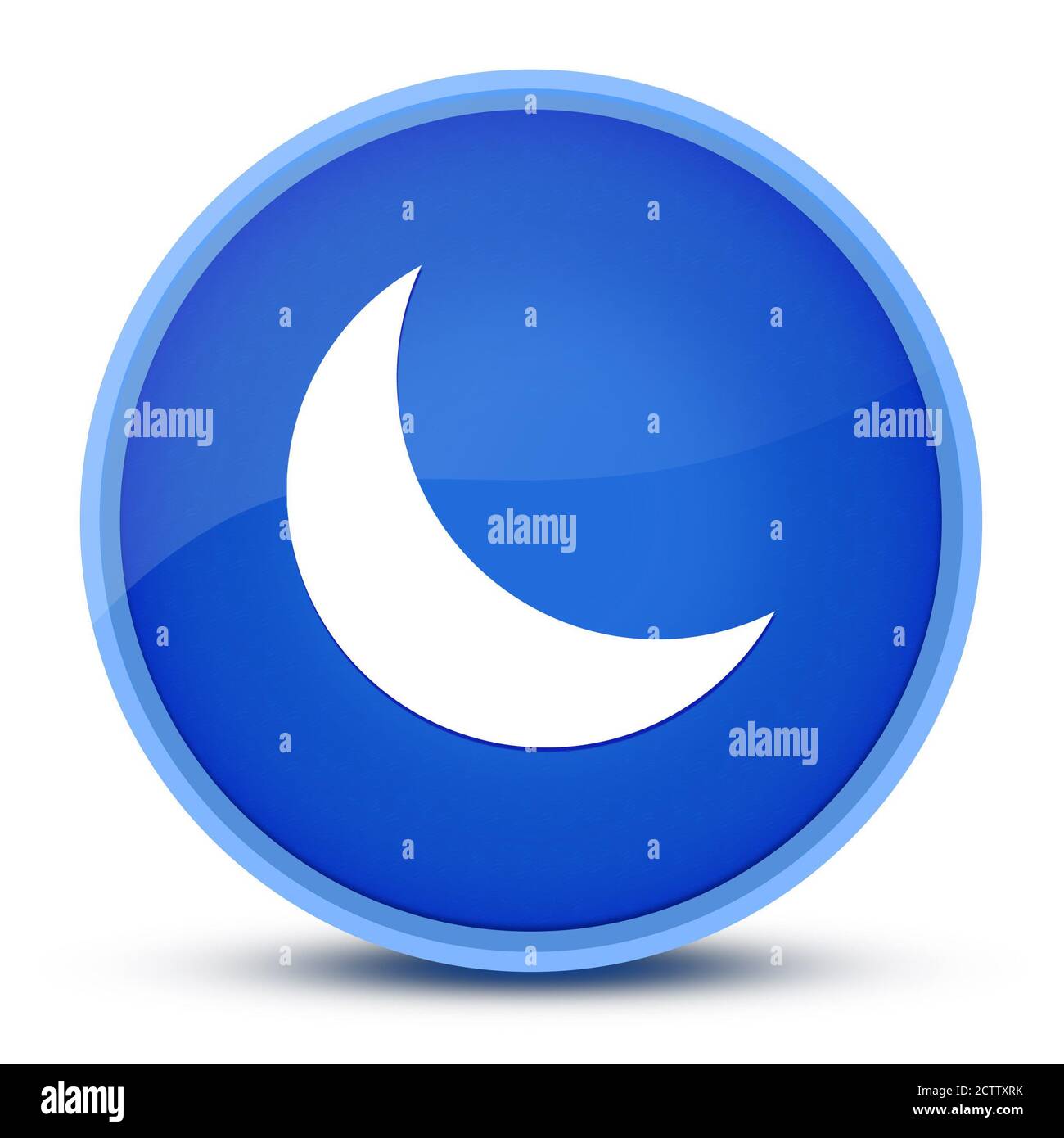 Half Moon Cartoon Blue