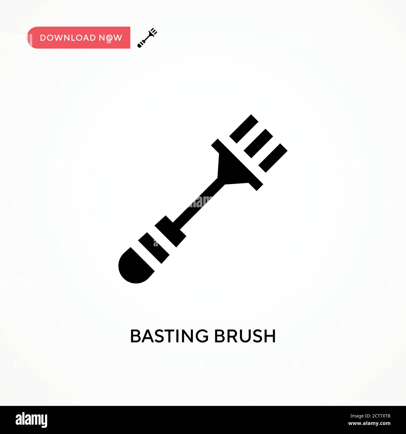 Basting brush vector icon. . Modern, simple flat vector illustration ...
