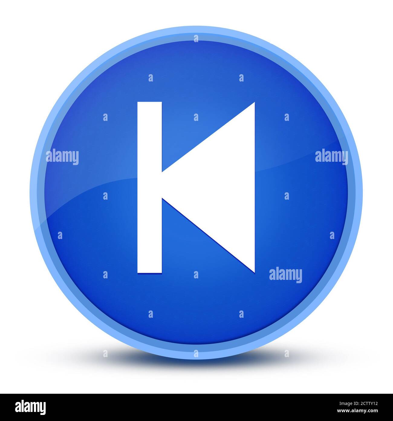 Previous track luxurious glossy blue round button abstract illustration ...