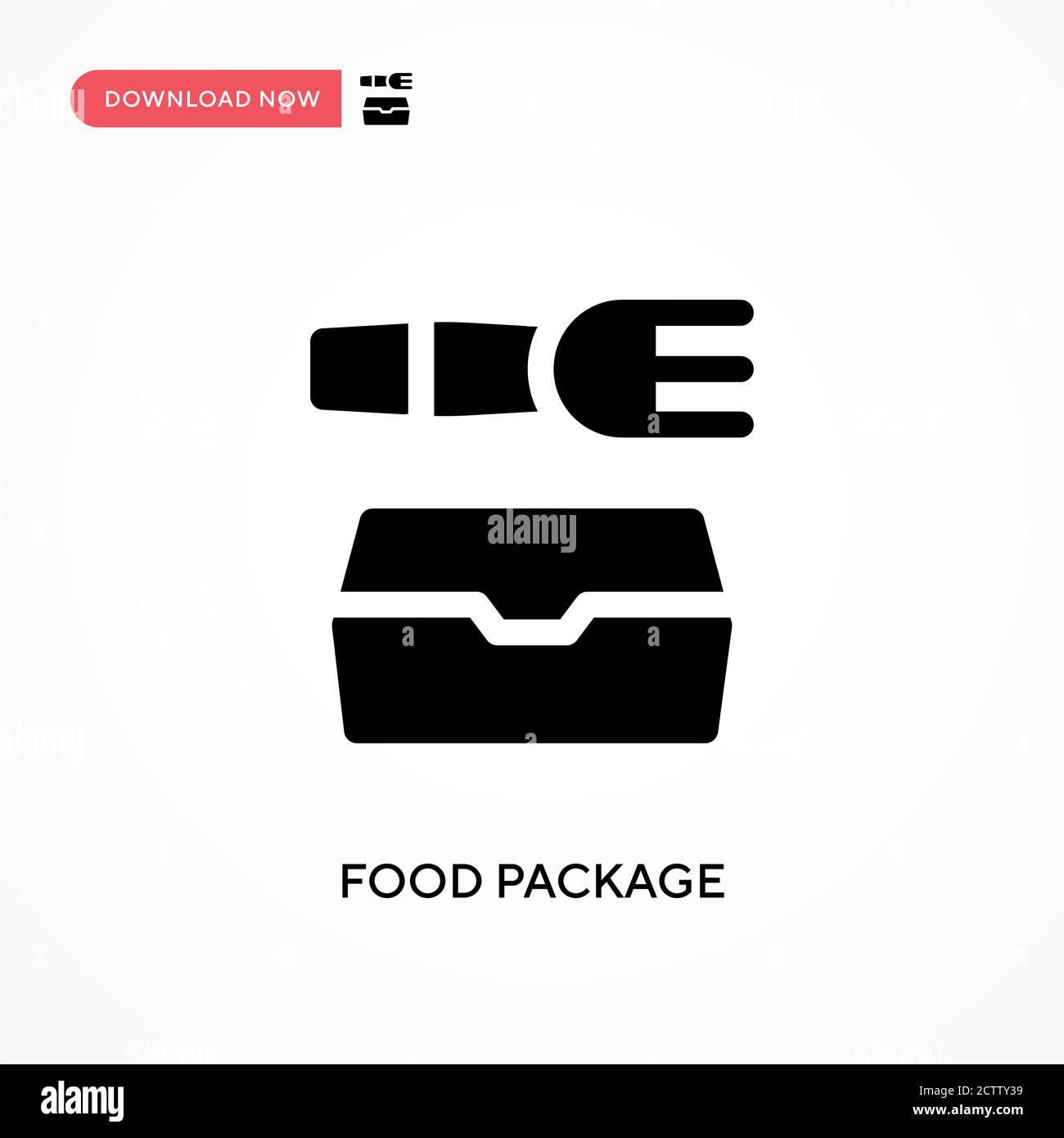 Food package vector icon. . Modern, simple flat vector illustration for ...