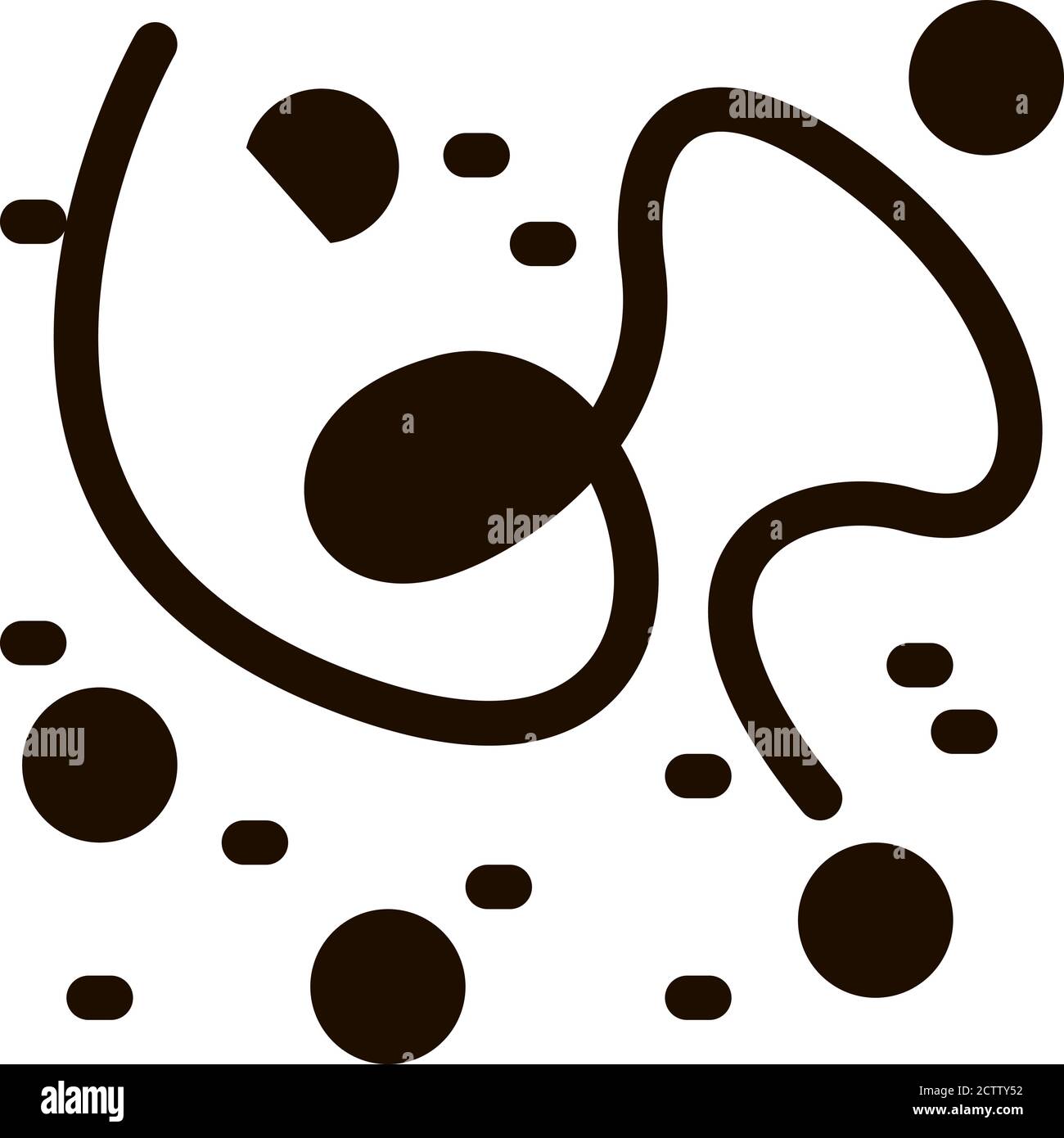 Microscopic Bacterium Organism Vector Sign Icon Stock Vector Image ...