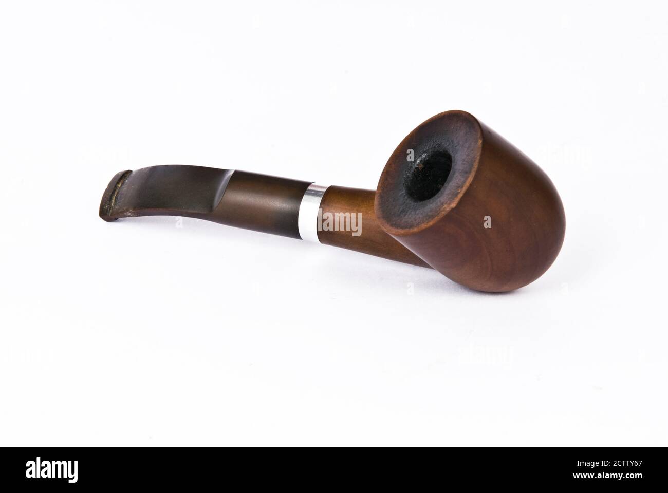 Smoking pipe on white background Stock Photo - Alamy