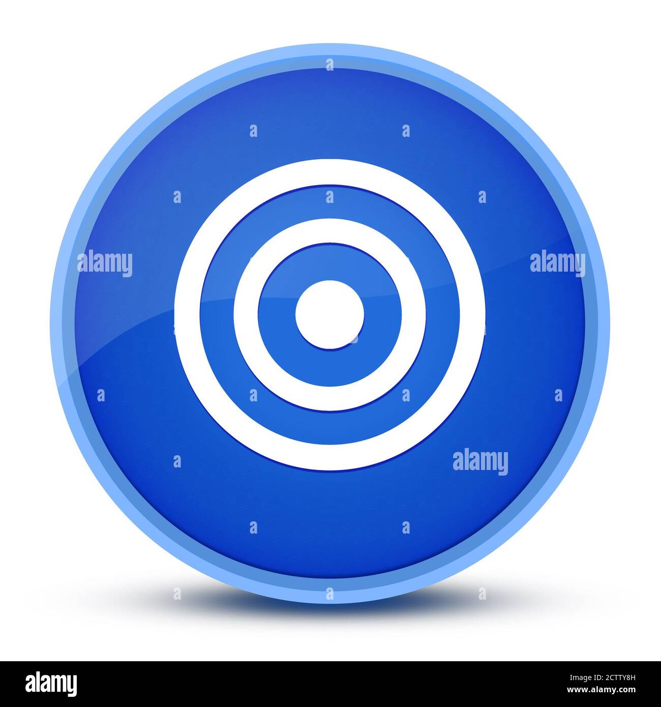 Target luxurious glossy blue round button abstract illustration Stock ...